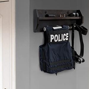 Promo Wall Mounted Vest Holder Solid Wood Rustic Style Gear Rack Cicil ...