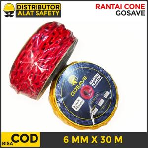 Jual RANTAI PLASTIK SAFETY TRAFFIC CONE 6MM X 30M - Merah - Kab. Sleman ...