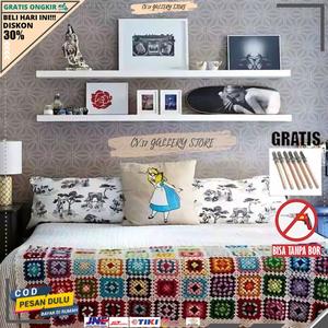 Jual Papan Rak Ambalan Panjang 60/80/100/120 Dinding Dingding Tempel ...