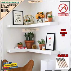 Jual Papan Rak Hiasan Ambalan Floating Melayang Siku Sudut Gantung ...