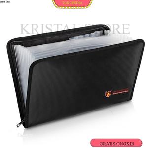 Jual Tas Folder Penyimpanan Dokumen File A4 12 Saku Anti Api / Air - A ...