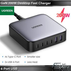 Jual UGREEN 200W Charger 6 Ports Power Delivery Fast Charging Type C ...