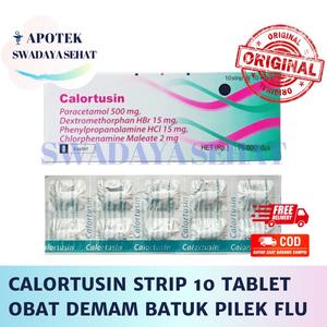 Jual CALORTUSIN STRIP 10 TABLET - Obat Demam Batuk PIlek Dewasa - Kab ...