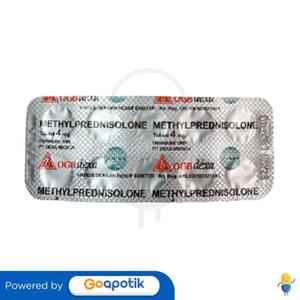 Jual METHYLPREDNISOLONE 4 MG OGB DEXA MEDICA STRIP 10 TABLET - Jakarta ...