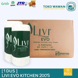 Jual Tissue LIVI EVO Premium Kitchen Roll / 1 DUS / KARTON isi 12 PACK ...