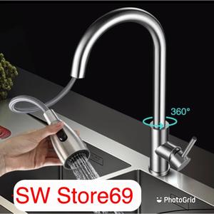 Promo kran tarik sus 304 keran wastafel restauran hot and cool stainles ...