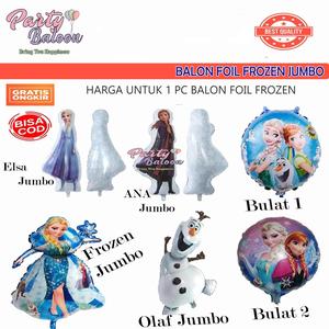Jual Balon ulang tahun anak Karakter Foil Frozen Ana Elsa Olaf Jumbo ...