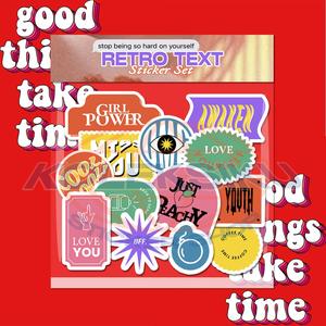 Jual Retro Text Sticker Set Stiker Aesthetic Stikerstiker Hp Aesthetic