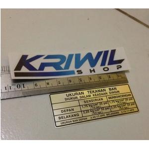 Jual Stiker sticker arm tekanan ban motor original suzuki - Jakarta ...