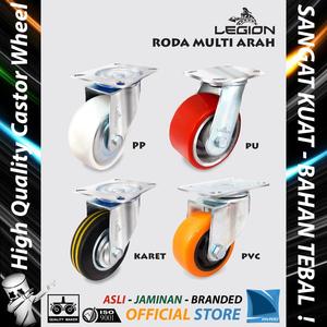 Jual Roda Lori 5" inch / 125 mm Multi Arah Besi Caster Troli - Trolley ...