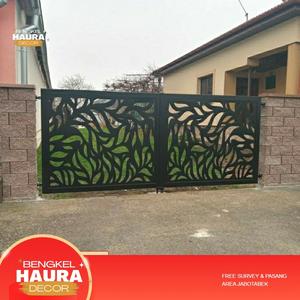 Jual Gerbang Atau Pagar Plat Besi Motif Cnc Laser Cutting Minimalis ...