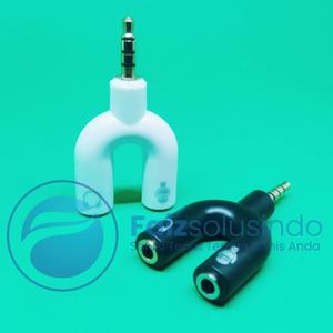 Jual Splitter Audio + Mic 3.5mm Jack 2in1 Dual U - Headset Speaker ...