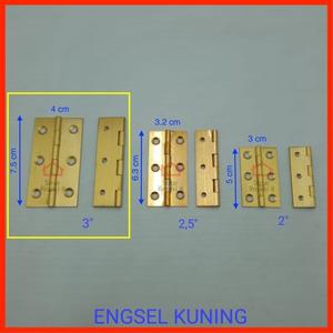 Jual Engsel Kupu 3" inch KUNING / 7,5 cm Gold Kuningan PASANG Pintu ...