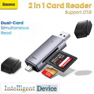 Jual BASEUS 2 In 1 Card Reader USB A & Type C SD TF Card OTG Memory ...