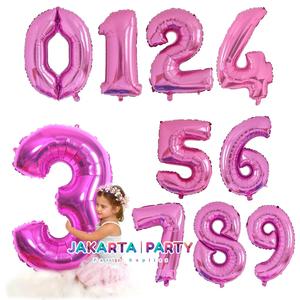 Promo Balon Angka Pink 80cm / Balon Angka Jumbo / Balon Foil Angka ...