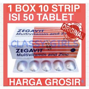 Jual ZEGAVIT MULTIVITAMIN DAN ZINK - 1 BOX ISI 10 STRIP - 50 TABLET ...
