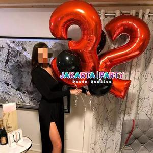 Promo Balon Angka Merah 80cm / Balon Angka Jumbo / Balon Foil Angka ...