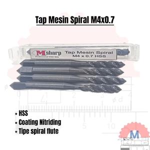 Promo Spiral Tap Machine M4 x P0.7 HSS Tap Mesin Spiral 4x0.7 - Jakarta Selatan - Machining ...