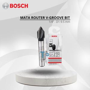 Jual Mata Router BOSCH V-groove bit 1/4" D1 9.5mm L 12.7mm G 45mm 90 ...