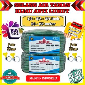 Jual SELANG AIR 1 ROLL 20 25 METER HIJAU ANTI LUMUT 1/2 5/8 3/4 INCH ...