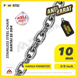 Promo Rantai SS 304 10mm Stainless Steel Chain POWERTEC - Meteran - Jakarta Pusat - megajaya.co ...