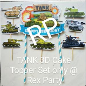Jual Tank Cake Topper topper Kue Tank birthday Topper 3d Topper topper ...