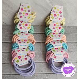 Jual 6PCS Karet Rambut Hitam/Coklat/Warna warni Polos / Kunciran Rambut ...