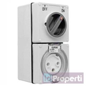 Promo Schneider S56C332GY Switch Socket 250V 32A 3 Phase Pole Pin IP66 ...