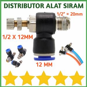 Jual FITTING PNEUMATIC FLOW SPEED CONTROL VALVE 1 2 X 12 MM ELBOW ...