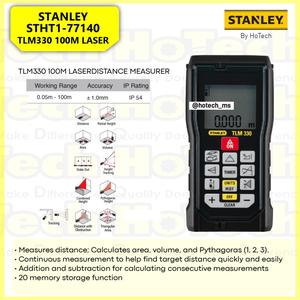 Jual STANLEY | PENGUKUR DIMENSI | STHT1-77140 TLM330 100M LASER ...