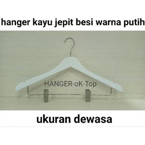Jual Hanger Kayu Palang Jepit Besi Warna Putih - Kota Surabaya ...
