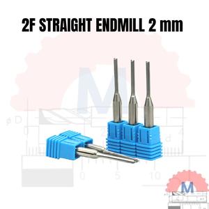 Promo Endmill 2F Lurus 2mm Carbide 2 mm straight end mill cnc router ...
