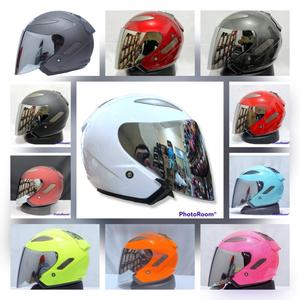 Jual Helm Centro Vrc Solid/Polos Kaca Flat Venom Hitam Dop [Ready ...