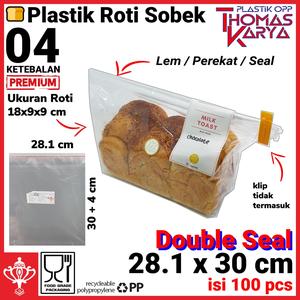 Jual Plastik OPP Seal Roti Sobek Isi 100 Kemasan Bening Tebal DOUBLE ...