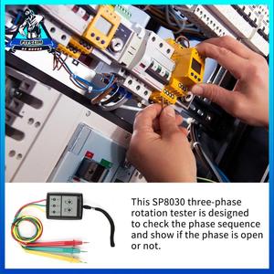 Jual SP8030 3 Phase Rotation Sequence Indicator Meter Tester Detector ...