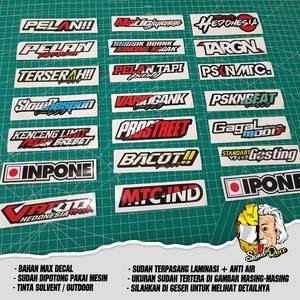 Jual Stiker Pack Racing Glosy Stiker Kata Kata Stiker Viral Stiker ...