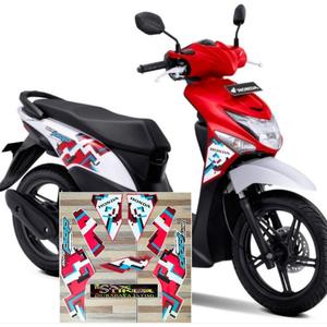 Jual striping original Honda beat pop merah putih iss tahun 2016 2017 ...