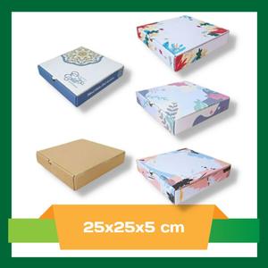 Jual BOX 25x25x5 cm (KUKER @250gr/4 toples) Kardus/idulfitri/kue ...