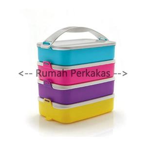 Jual (TAPERWER ORIGINAL 100%) Tupperware Click To Go rantang 4 susun ...