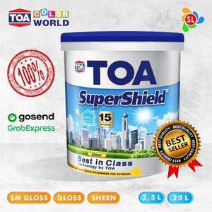 Jual Cat Tembok Exterior Toa Supershield 2,5l & 20l Semi Gloss/gloss/sheen - 20L, GLOSS - Kota ...