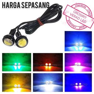 Jual Lampu LED Mata Elang (1 PASANG) DRL COB Eagle Eye Besar 23mm 12V 3W - Putih - Jakarta Utara ...