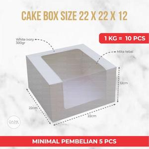 Jual Cake Box 22x22x12, Kemasan Kue, Kemasan Roti, Packaging Kue, Packaging - Jakarta Timur ...