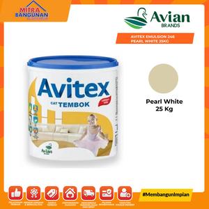 Jual CAT TEMBOK AVITEX EMULSION 246 PEARL WHITE 25KG - Kab. Bogor ...