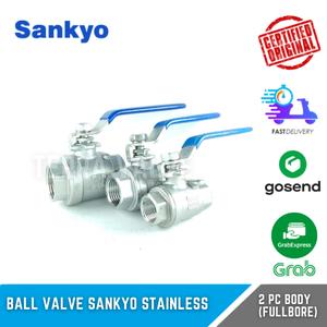Jual Ball Valve Stainless Sankyo 2PC 1/2" - Jakarta Barat - Terratech Valve | Tokopedia
