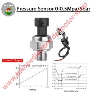 Jual Pressure Sensor / Transmitter / Tranducer 5V DC 5 bar / 0.5MPa ...