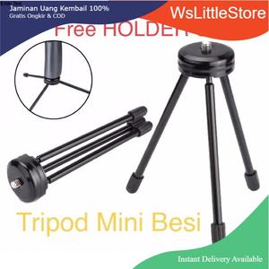 Jual TRIPOD MINI BESI PORTABEL CAMERA DSLR / TONGSIS,DLL - FREE HOLDER ...