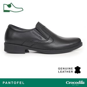 Jual Sepatu Kulit Crocodile CR-2058-1 Black - Pantofel genuine Leather ...