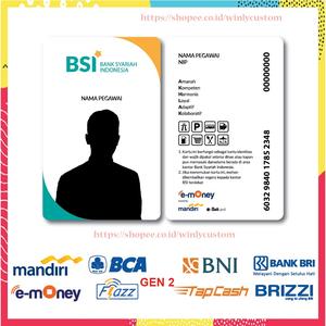 Jual KARTU E MONEY ID CARD BANK SYARIAH INDONESIA BSI EMONEY NEW E TOLL ...