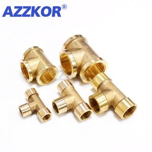 Jual Equal Female 3-way Joints Brass T-type Pipe Fittings BSP Kamjay ...