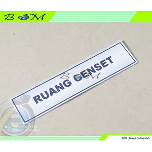 Jual stiker sticker tulisan label tempat ruang genset - Kota Bekasi ...